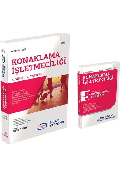 Murat Yayınları AÖF Konaklama İşletmeciliği 4. Sınıf 7 Yarıyıl Güz Dönemi Konu Anlatımlı ve Çıkmış Sorular Seti Murat Yayınları AÖF Konaklama İşletmeciliği 4. Sınıf 7 Yarıyıl Güz Dönemi Konu Anlatımlı ve Çıkmış Sorular Seti