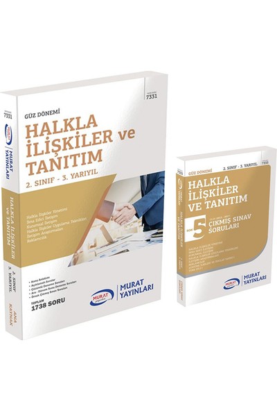 Murat Yayınları AÖF Halkla İlişkiler ve Tanıtım 2. Sınıf 3.yy Güz Tüm Dersler Konu+Çıkmış Set Murat Yayınları AÖF Halkla İlişkiler ve Tanıtım 2. Sınıf 3.yy Güz Tüm Dersler Konu+Çıkmış Set