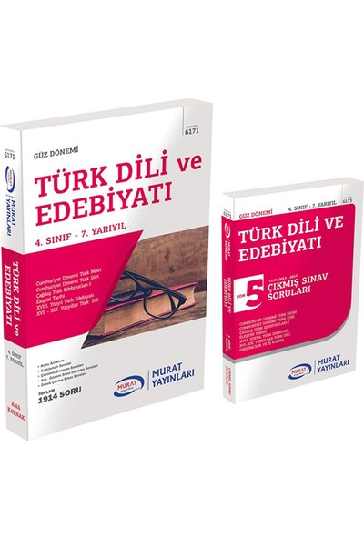 Murat Yayınları AÖF Türk Dili ve Edebiyatı 4. Sınıf 7.yy Güz Tüm Dersler Konu+Çıkmış Set