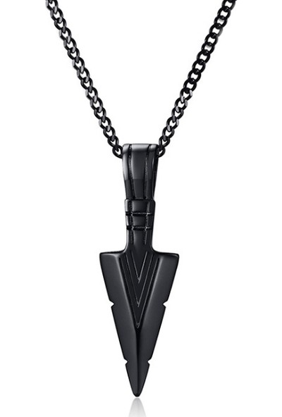 Chavin ED09 Çizgili Ok Dizayn Çelik Erkek Kolye