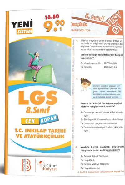 Eğitim Dünyası & Benim Hocam Yayınları - 8. Sınıf T.c. Inkılap Tarihi ve Atatürkçülük Çek Kopar Yaprak Test Eğitim Dünyası & Benim Hocam Yayınları - 8. Sınıf T.c. Inkılap Tarihi ve Atatürkçülük Çek Kopar Yaprak Test