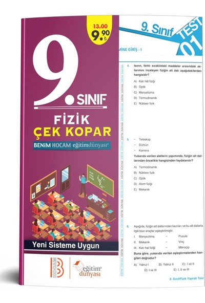 Eğitim Dünyası & Benim Hocam Yayınları - 9. Sınıf Fizik Çek Kopar Yaprak Test