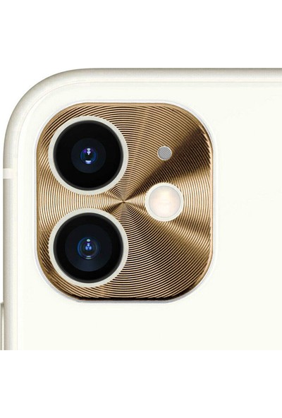 Microcase Apple iPhone 11 Kamera Lens Koruma Halkası - Kapalı Tasarım - Gold Microcase Apple iPhone 11 Kamera Lens Koruma Halkası - Kapalı Tasarım - Gold