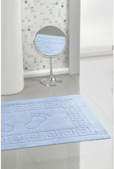 Varol Kaymaz Taban Banyo Paspası - Buz Mavisi 2 Adet