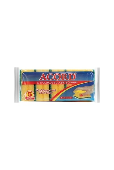 Acord Bulaşık Süngeri Oluklu Büyük