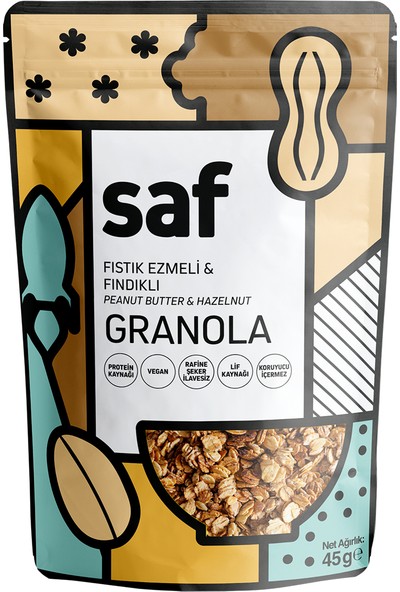 Saf Nutrition Fıstık Ezmeli & Fındıklı Granola Saf Nutrition Fıstık Ezmeli & Fındıklı Granola