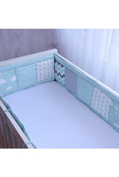 Babyroom Kırkyama Yatak Yan Korumalık Bulut Mint Babyroom Kırkyama Yatak Yan Korumalık Bulut Mint