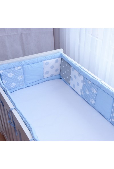 Babyroom Kırkyama Yatak Yan Korumalık Fil Mavi Babyroom Kırkyama Yatak Yan Korumalık Fil Mavi