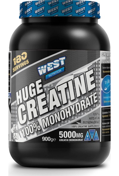 West Nutrition Huge Kreatin Monohidrat 900 Gr 180 Servis West Nutrition Huge Kreatin Monohidrat 900 Gr 180 Servis
