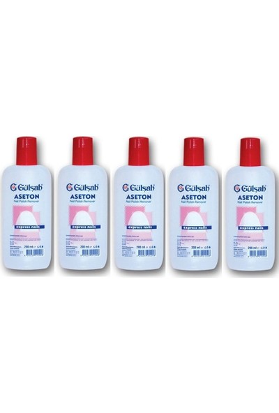 Gülşah Klasik Büyük Aseton 200 ml ( 5 Adet)