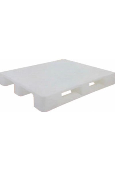 Hira Plastik Palet Düz Desen Beyaz Plastik Taşıma Paleti 100X120X15 Cm