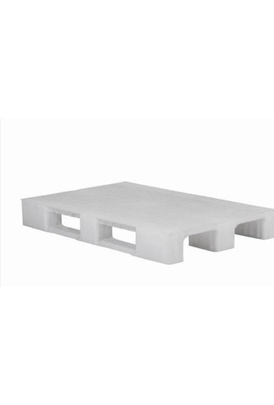 Hira Plastik Palet Düz Desen Beyaz Plastik Taşıma Paleti 80X120X15 Cm