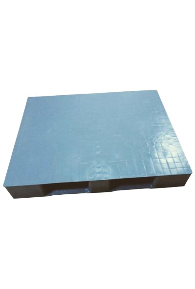 Hira Plastik Palet Düz Desen Gri Plastik Taşıma Paleti 100X120X15 Cm