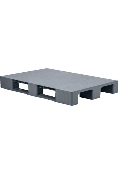Hira Plastik Palet Düz Desen Gri Plastik Taşıma Paleti 80X120X15 Cm