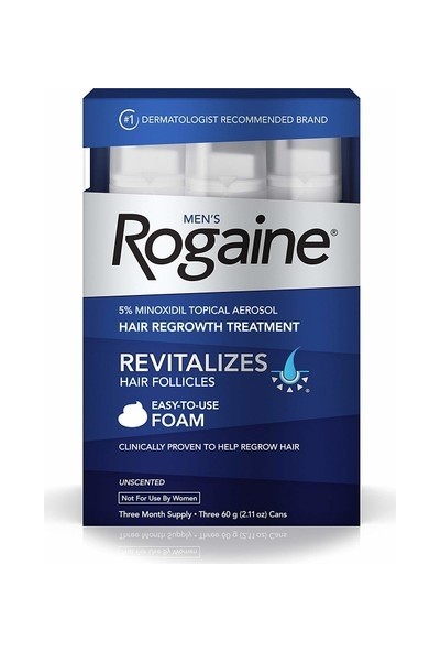 Rogaine Hair Regrowth Treatment Set 3'lü Köpük Rogaine Hair Regrowth Treatment Set 3'lü Köpük