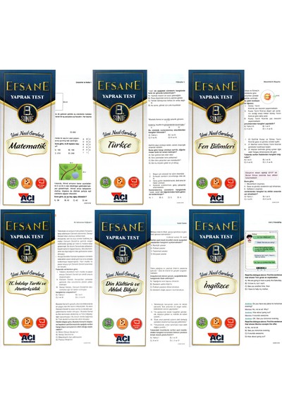 Açı Yayınları 8. Sınıf Çek Kopart Yaprak Test Seti 6 Test Açı Yayınları 8. Sınıf Çek Kopart Yaprak Test Seti 6 Test