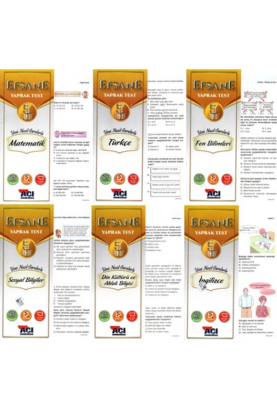 Açı Yayınları 5. Sınıf Çek Kopart Yaprak Test Seti 6 Test Açı Yayınları 5. Sınıf Çek Kopart Yaprak Test Seti 6 Test