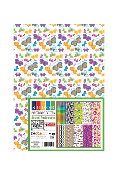 Südor Desenli Fon Kartonu 48X68 Cm 250 Gr 10 Desen Südor Desenli Fon Kartonu 48X68 Cm 250 Gr 10 Desen