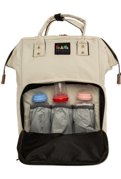 Bagmori Krem Anne Bebek Bakım Sırt Çantası