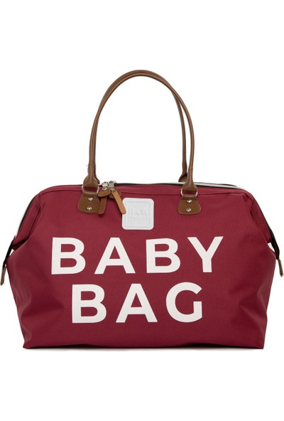 Bagmori Bordo Baby Bag Baskılı Bebek Bakım Çantası