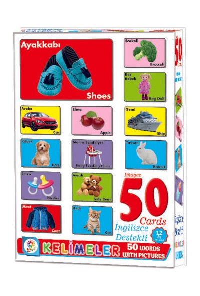 Laço Resimlerle Eğitici Kelime Kartları 50 Parça