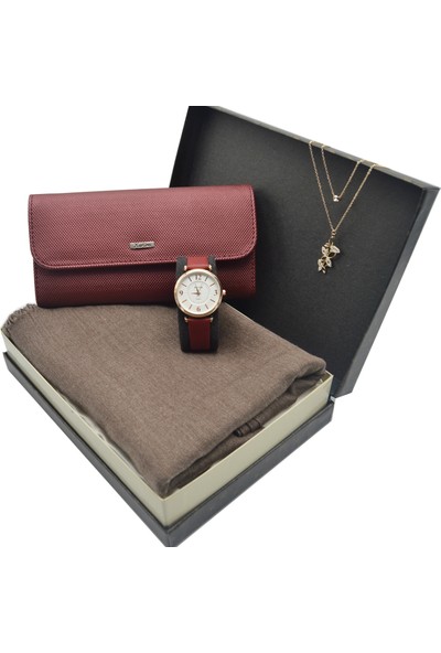 Spectrum Kadın Kol Saati Seti Camel- Paşmina Şal - Deri Cüzdan - Kolye Spectrum Kadın Kol Saati Seti Camel- Paşmina Şal - Deri Cüzdan - Kolye