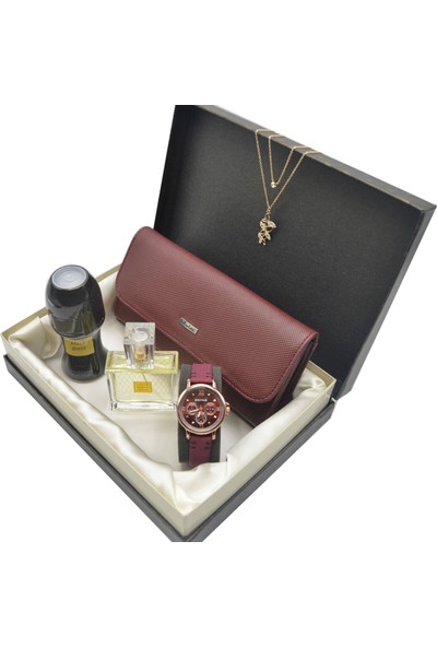 Spectrum Kadın Kol Saati - Avon Parfüm - Deri Cüzdan - Kolye Kps-01