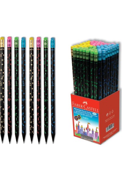 Faber-Castell Party Silgili Kurşun Kalem 72'li Faber-Castell Party Silgili Kurşun Kalem 72'li