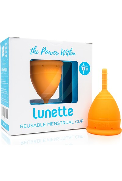 Lunette Adet Kabı- Model 1 Turuncu Renk Menstrual Kap Lunette Adet Kabı- Model 1 Turuncu Renk Menstrual Kap