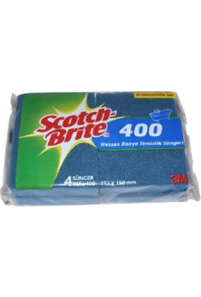 Scotch Brite Hassas Banyo Temizlik Süngeri 4'lü