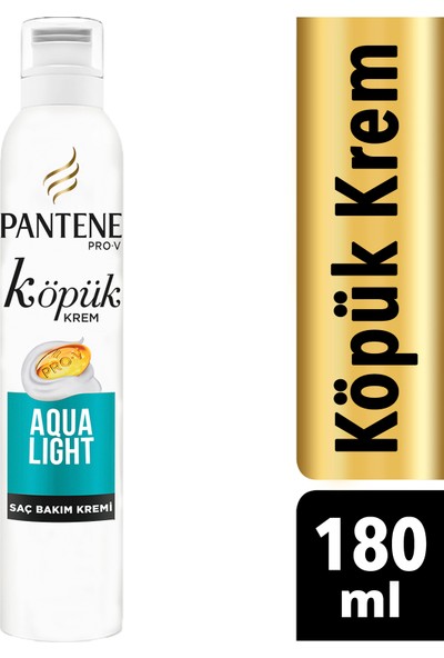 Pantene Köpük Saç Bakım Kremi Aqualight Arındırıcı ve Besleyici 180 ml Pantene Köpük Saç Bakım Kremi Aqualight Arındırıcı ve Besleyici 180 ml