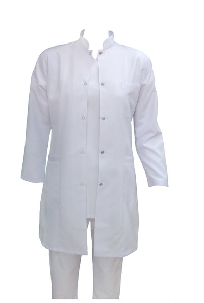 Palmiye Üniforma Hakim Yaka Doktor Öğretmen Beyaz Önlük