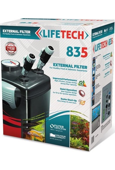 Lifetech 835 Dış Filtre 1000L/H Lifetech 835 Dış Filtre 1000L/H