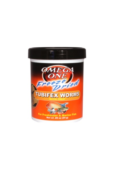 Omega One Freeze Dried Tubifex Worms 490Ml / 44Gr.