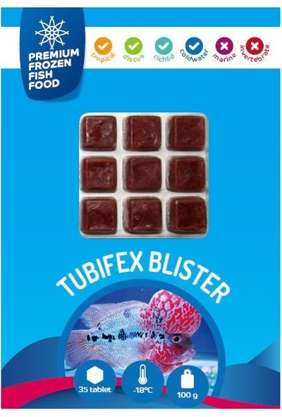Rdm Premium Frozen Fish Food Tubifex 100Gr 35Adet Rdm Premium Frozen Fish Food Tubifex 100Gr 35Adet