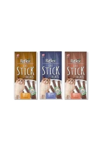Reflex Stick Kedi Ödül Maması 3 Farklı Lezzet Kedi Ödül Çubuğu - Somon - Tavşan Ve Biftekli Reflex Stick Kedi Ödül Maması 3 Farklı Lezzet Kedi Ödül Çubuğu - Somon - Tavşan Ve Biftekli