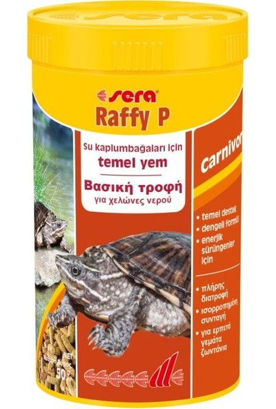 Sera Raffy P Kaplumbağa Yemi 250Ml. / 50Gr. Sera Raffy P Kaplumbağa Yemi 250Ml. / 50Gr.