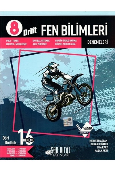 Son Viraj Yayınları 8. Sınıf Fen Bilimleri 16 lı Deneme Drift Serisi - Burak Doğancı Son Viraj Yayınları 8. Sınıf Fen Bilimleri 16 lı Deneme Drift Serisi - Burak Doğancı