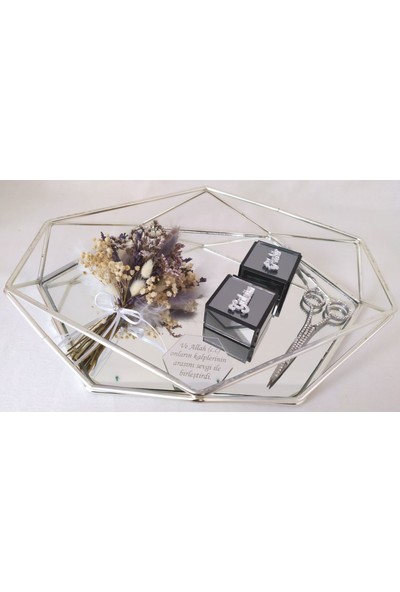 Naciden Gümüş Prizma Söz Tepsisi