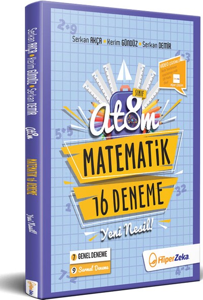 Hiper Zeka Yayınları Atom 8. Sınıf Matematik 16 Deneme