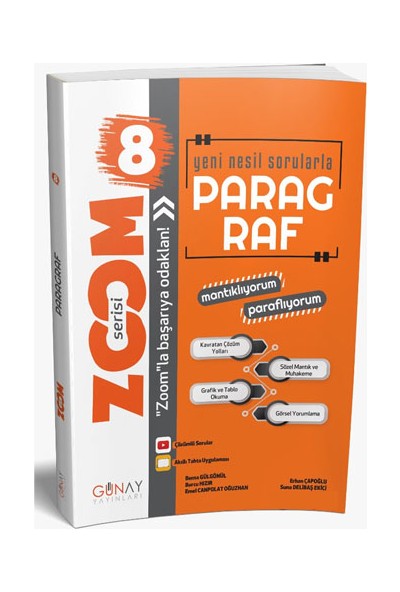 Günay Yayınları Yayınları 8. Sınıf Paragraf Mantıklıyorum Paraflıyorum