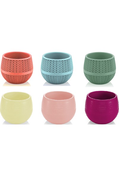 Serinova Amasra-Elvan Bitki ve Kaktüs Saksısı 0.13 lt 6'lı Set Serinova Amasra-Elvan Bitki ve Kaktüs Saksısı 0.13 lt 6'lı Set
