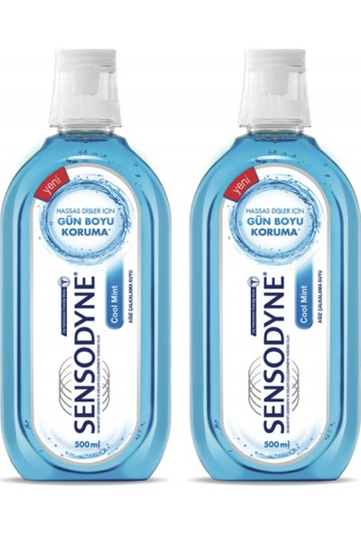 Sensodyne Ağız Bakim Suyu Cool Mint 2 x 500 ml Sensodyne Ağız Bakim Suyu Cool Mint 2 x 500 ml