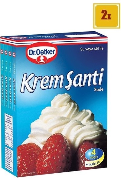 Dr.Oetker 4'lü Krem Şanti 300 gr x 2 Dr.Oetker 4'lü Krem Şanti 300 gr x 2