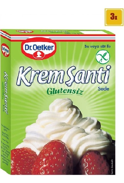 Dr.Oetker Glutensiz Krem Şanti 75 gr x 3 Dr.Oetker Glutensiz Krem Şanti 75 gr x 3