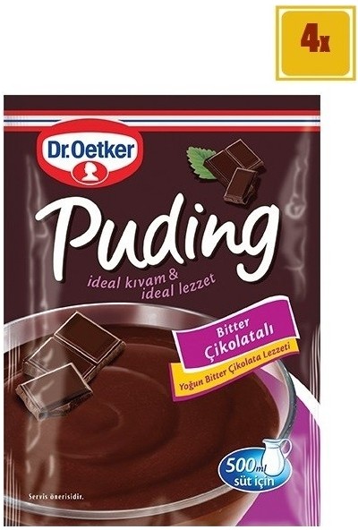 Dr.Oetker Bitter Çikolatalı Puding 111 gr x 4