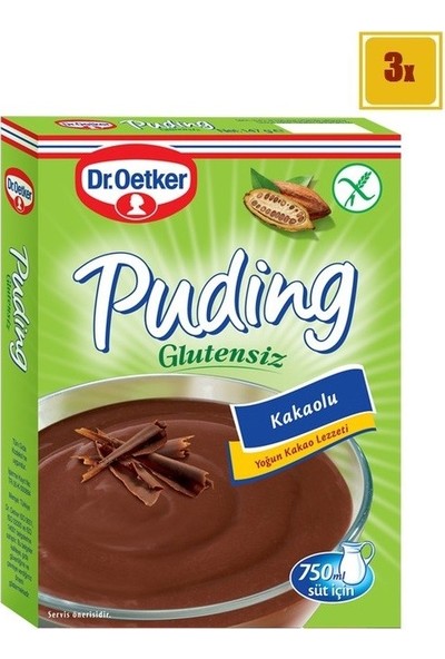 Dr.Oetker Glutensiz Kakaolu Puding 147 gr x 3