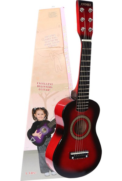 Andres 6 Tel Çocuk Gitarı Kırmızı Andres 6 Tel Çocuk Gitarı Kırmızı