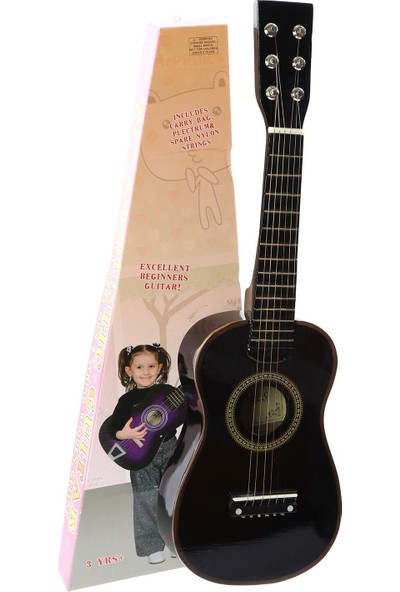 Andres 6 Tel Çocuk Gitar Siyah
