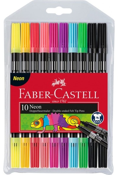 Faber-Castell Keçeli Boya Kalemi Neon Çift Taraflı 10 Renk 15 11 09 Faber-Castell Keçeli Boya Kalemi Neon Çift Taraflı 10 Renk 15 11 09